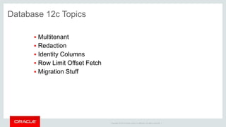 Oracle Database 12c Feature Support in Oracle SQL Developer | PPT