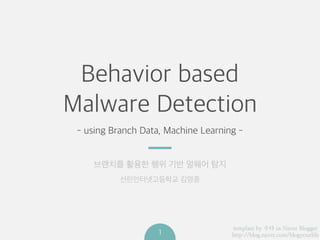 Behavior Based Malware Detection Using Branch Data | Ppt