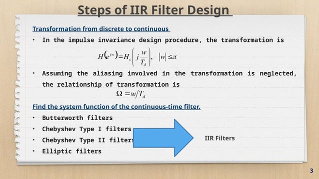 Introduction to Discrete Filter system Design.pptx