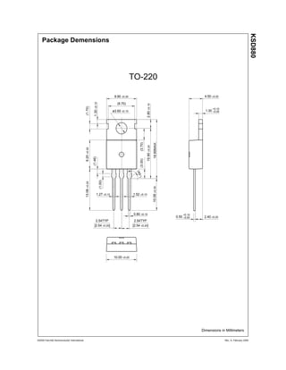 Original NPN Transistor D880-Y 880 KSD880YTU 3A 60V New Fairchild | PDF