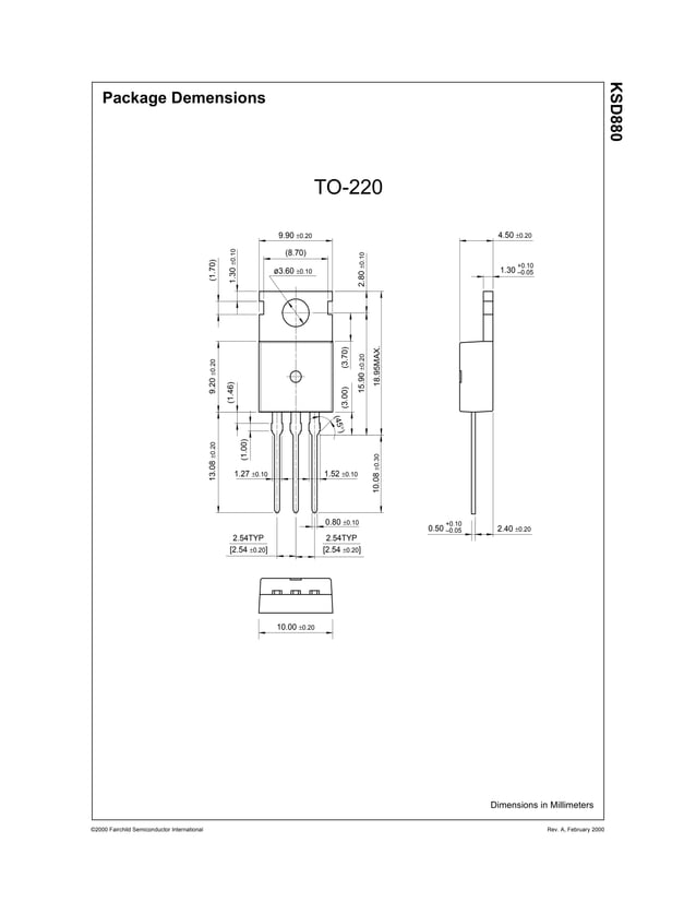 Original NPN Transistor D880-Y 880 KSD880YTU 3A 60V New Fairchild | PDF