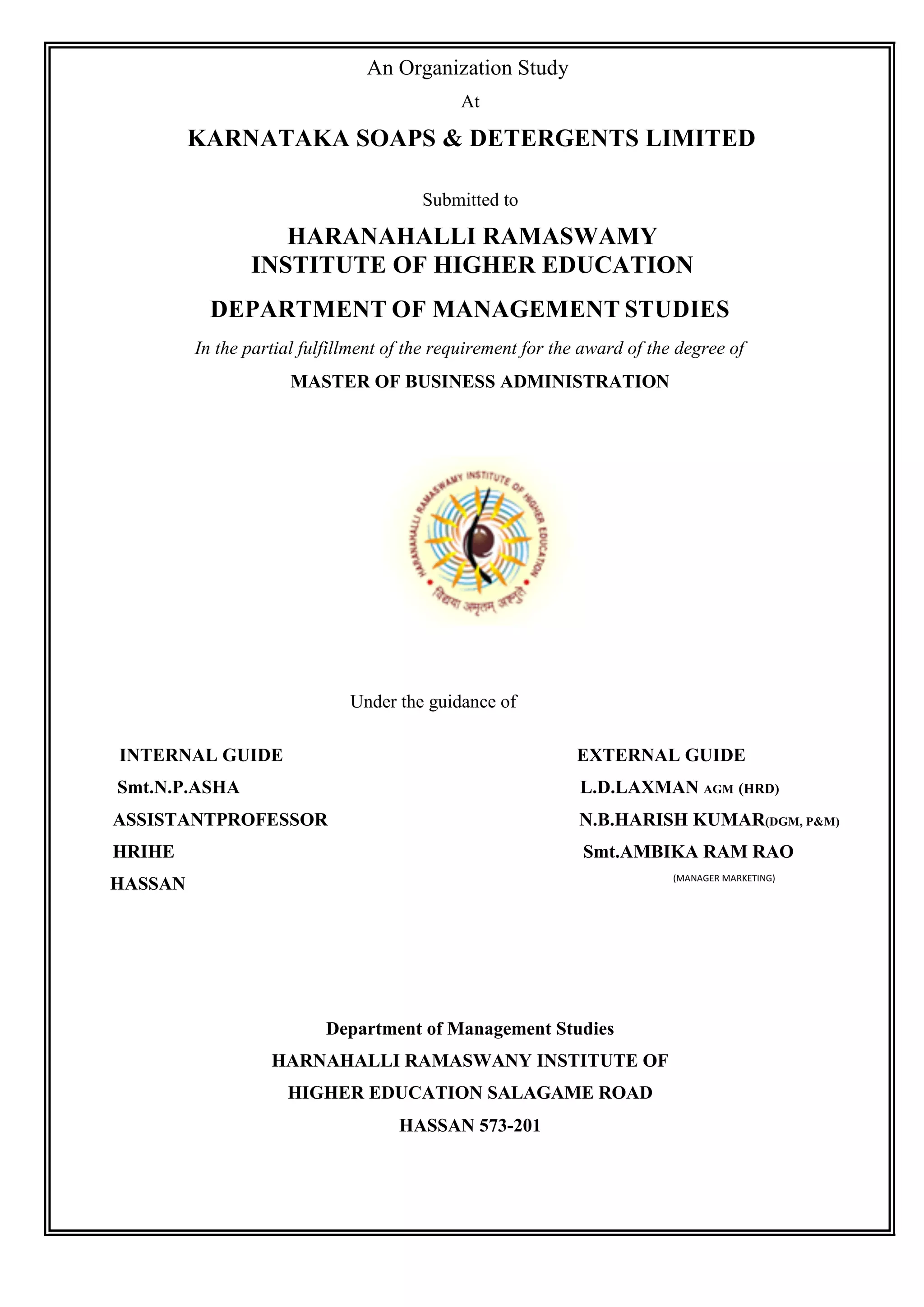 Karnataka Soap And Detergents Ltd (Mysore sandal) 2018 | PDF