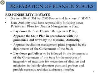 MAKING STATE DISASTER MANAGEMENT PLANS: | PPTX