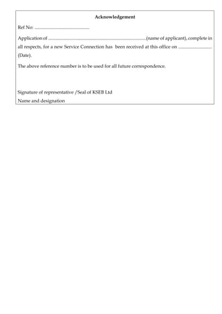 Kseb new connection application_form_ht | PDF