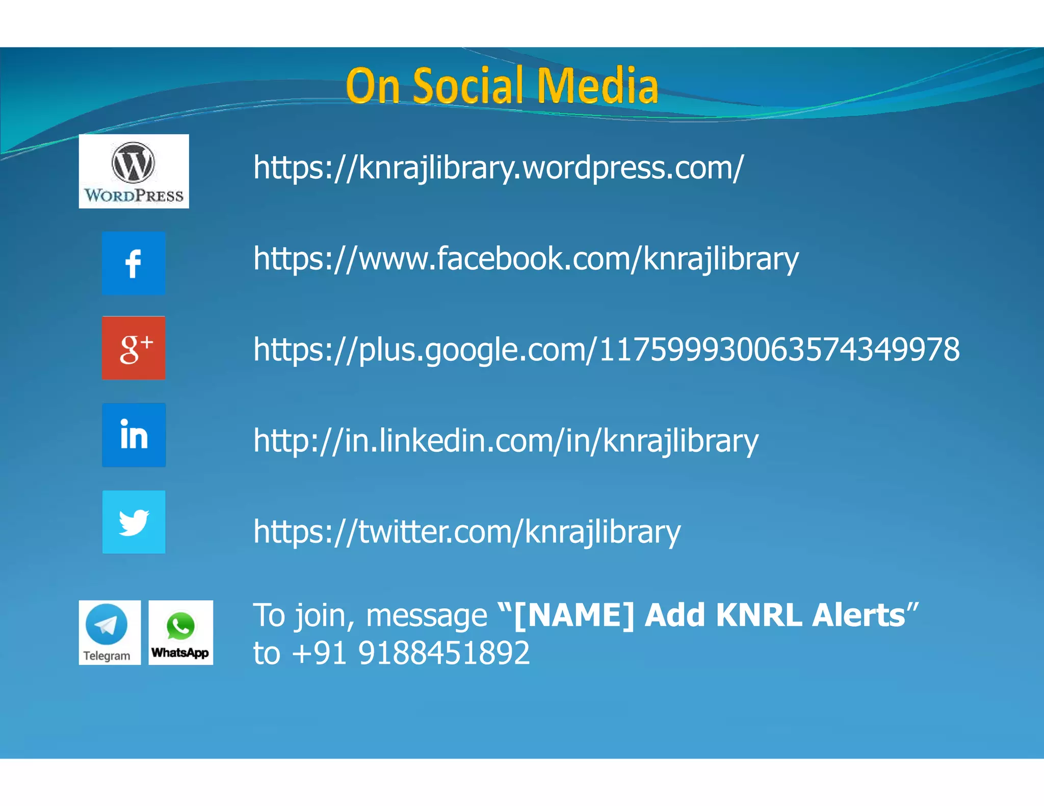 Using the K.N.Raj Library for Kerala Studies | PPT