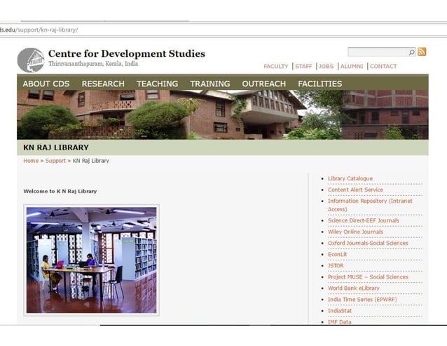 Using the K.N.Raj Library for Kerala Studies | PPT