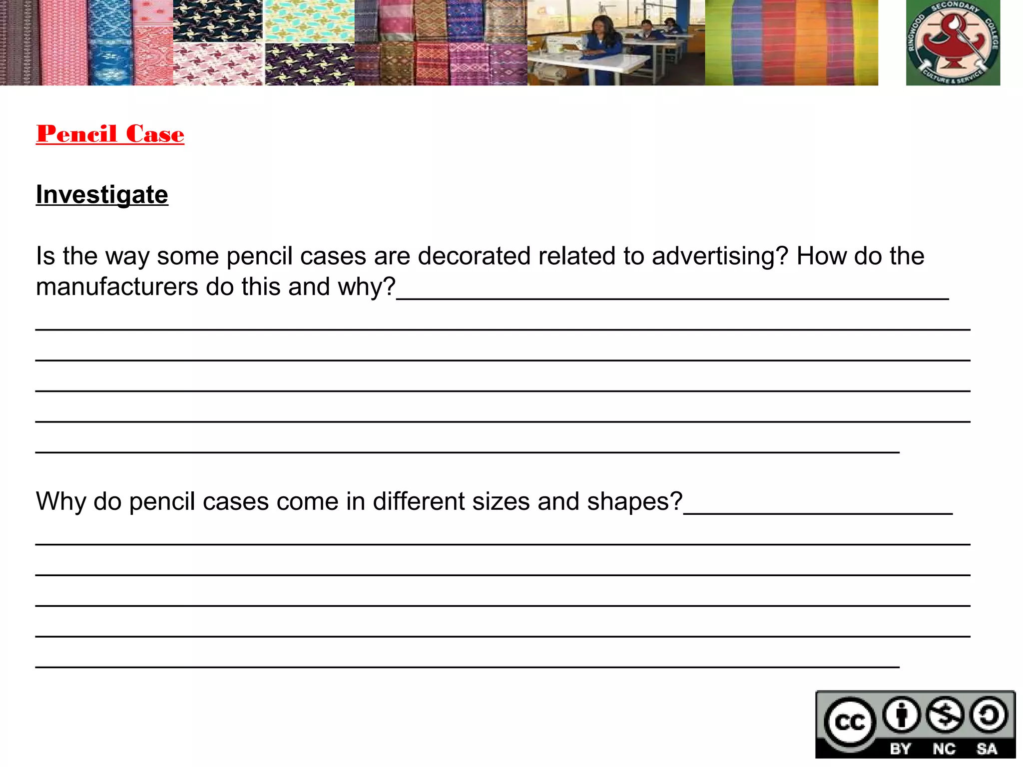 Textiles Year 7 paperless folio template 2012 | PPT