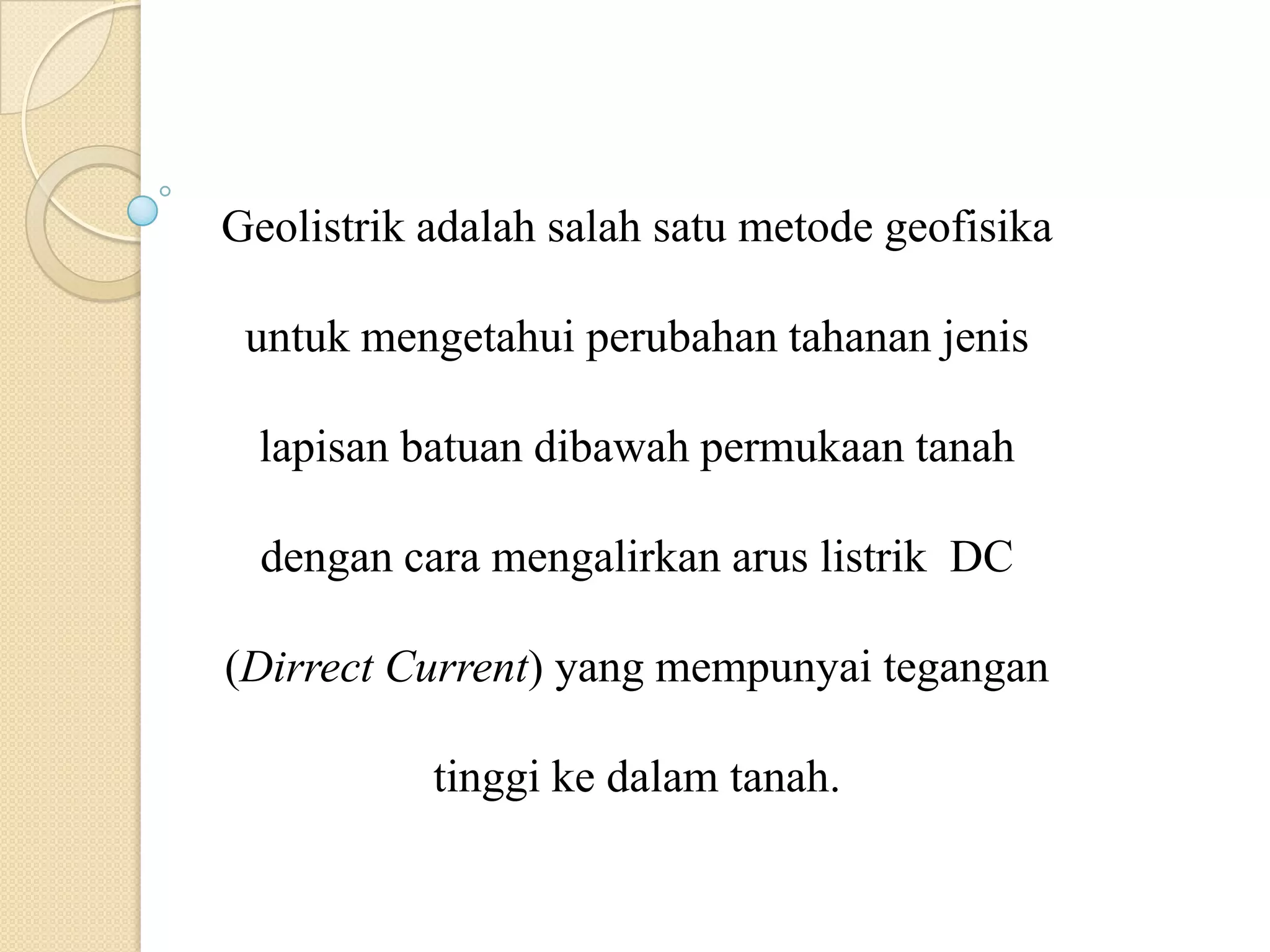 Geolistrik ppt | PPTX