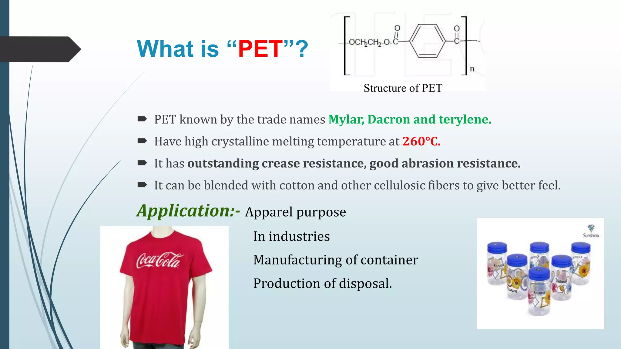 Recycling of PET waste bottle to textile valuable product. | PPTX