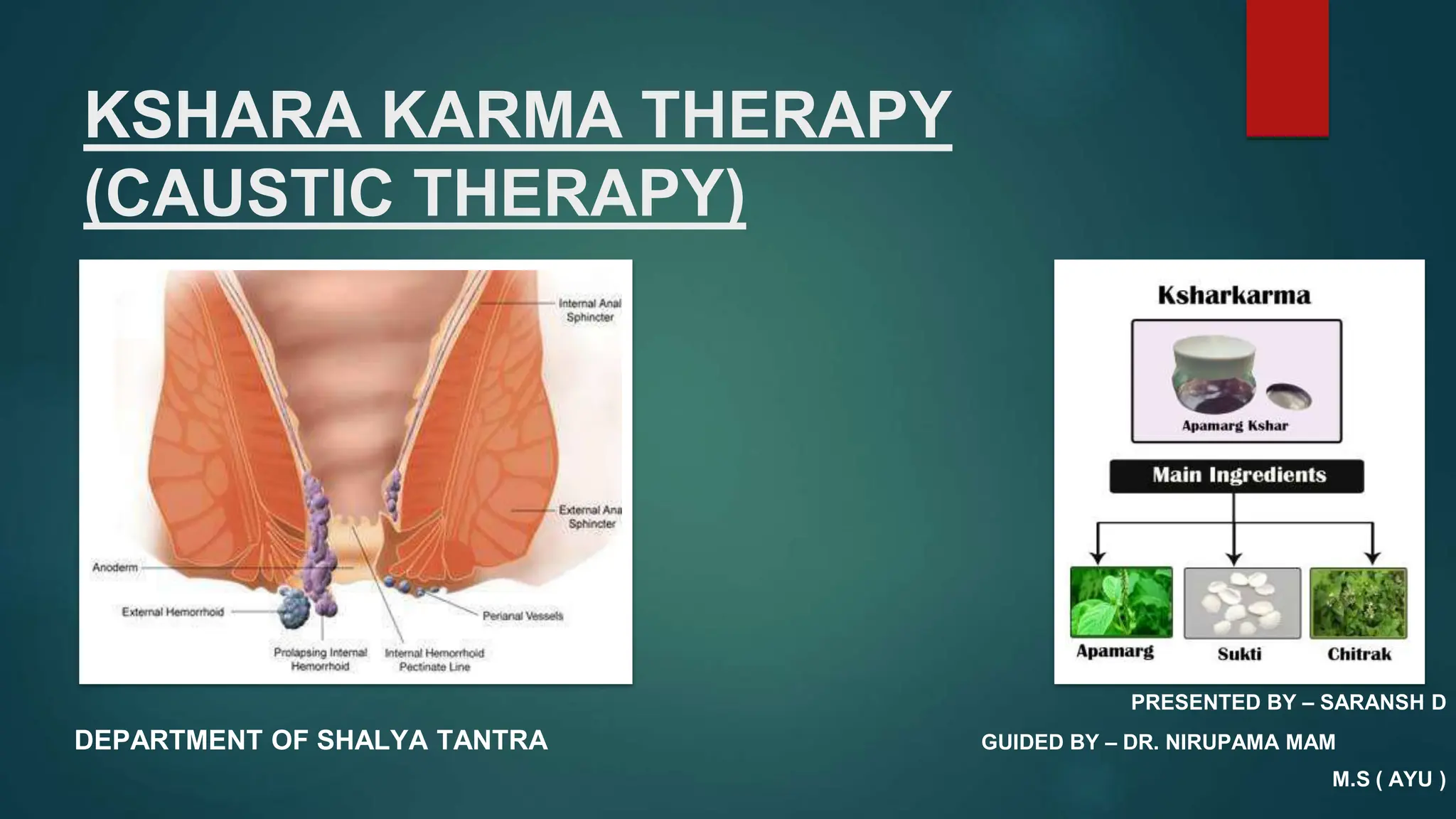 KSHARA STURA .pptx---KSHARA KARMA THERAPY (CAUSTIC THERAPY)————IMP.OF KSHARA STURA IN ANORECTAL ...