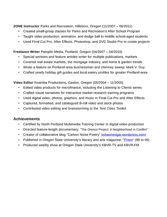 K Shawn Edgar Resume 2013 | PDF | Technology & Computing