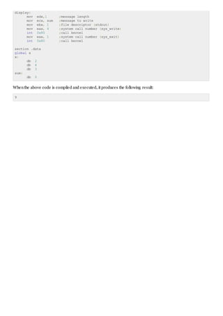 N_Asm Assembly arrays (sol) | PDF | Programming Languages | Computing