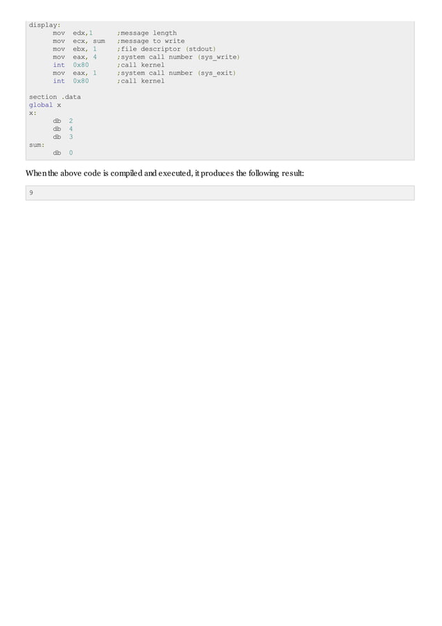 N_Asm Assembly arrays (sol) | PDF | Programming Languages | Computing