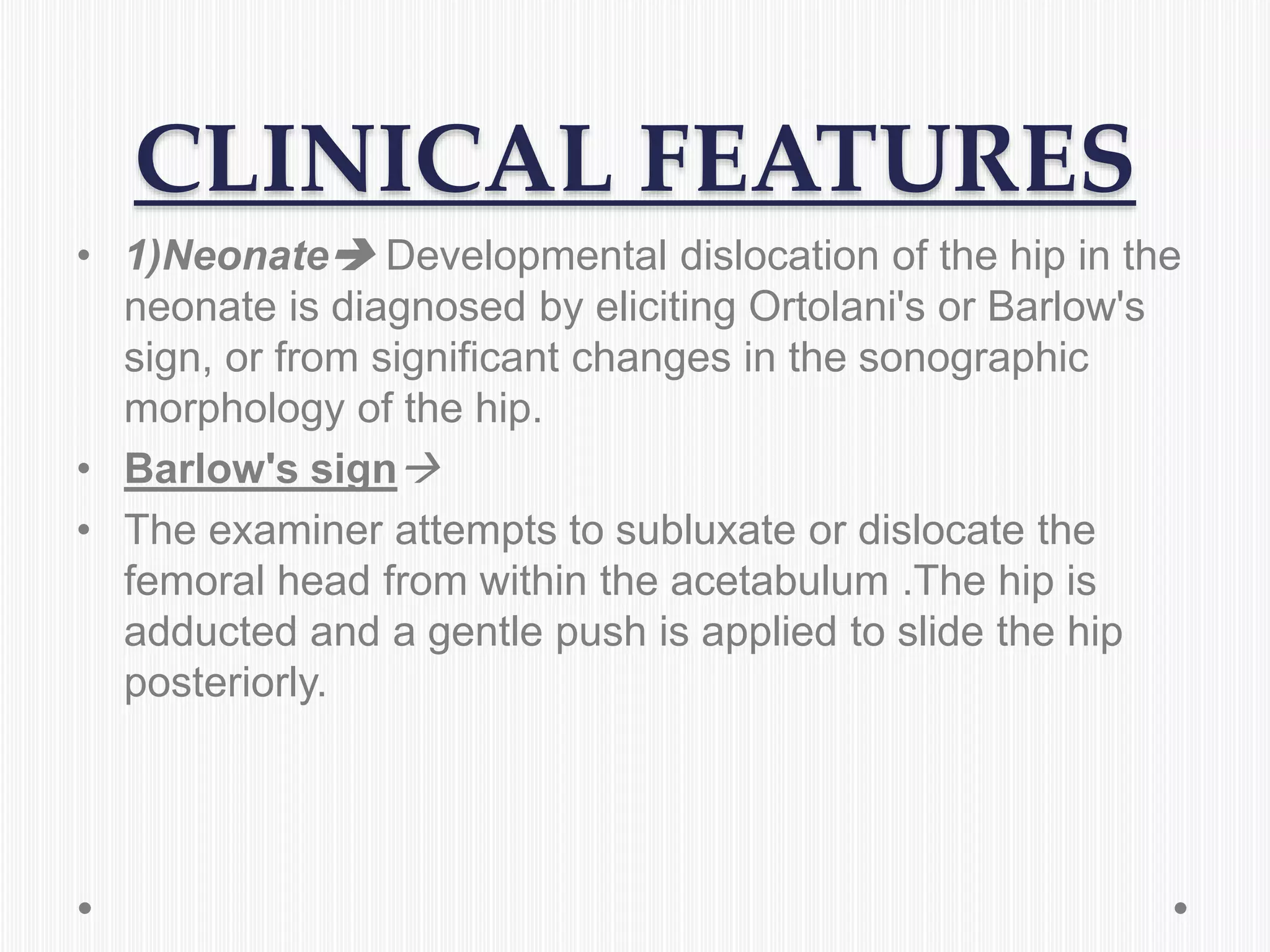 Developmental dysplasia of hip | PPTX