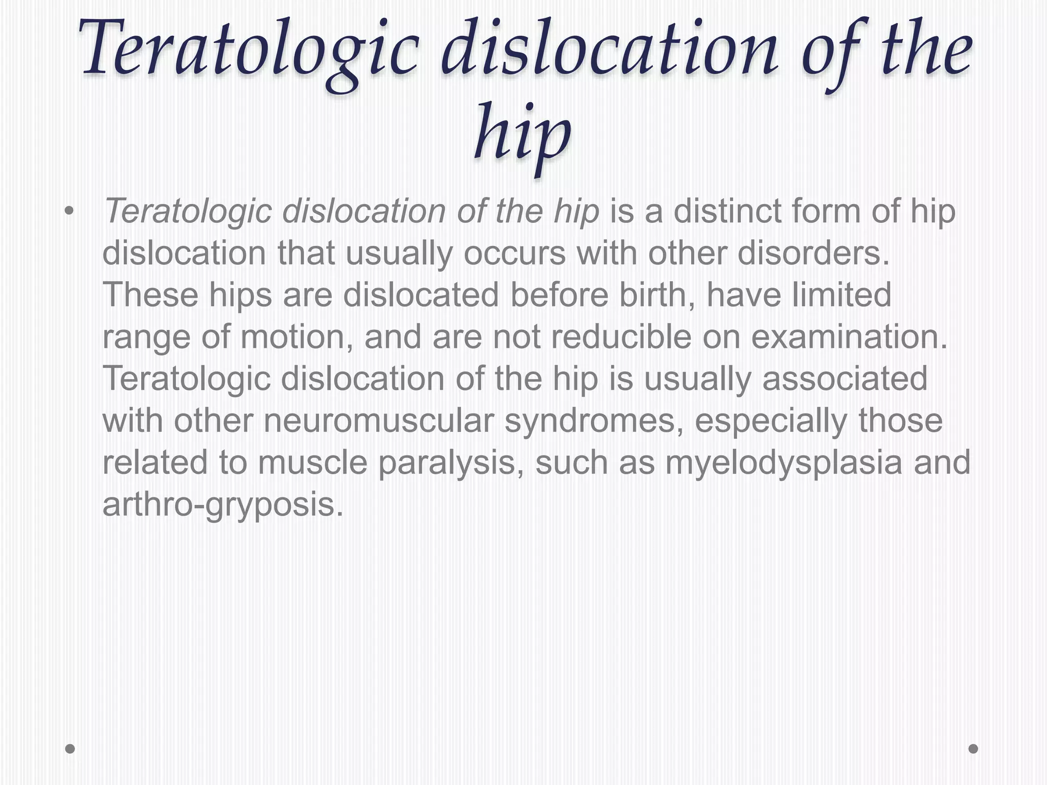 Developmental dysplasia of hip | PPTX