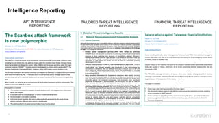 Présentation kaspersky threat intelligence services | PDF | Cloud Computing | Internet