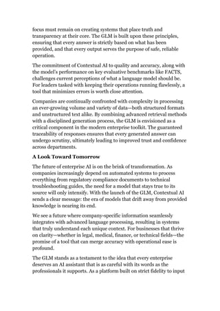 Contextual AI launches GLM, aiming to top GPT-4o in accuracy benchmarks ...