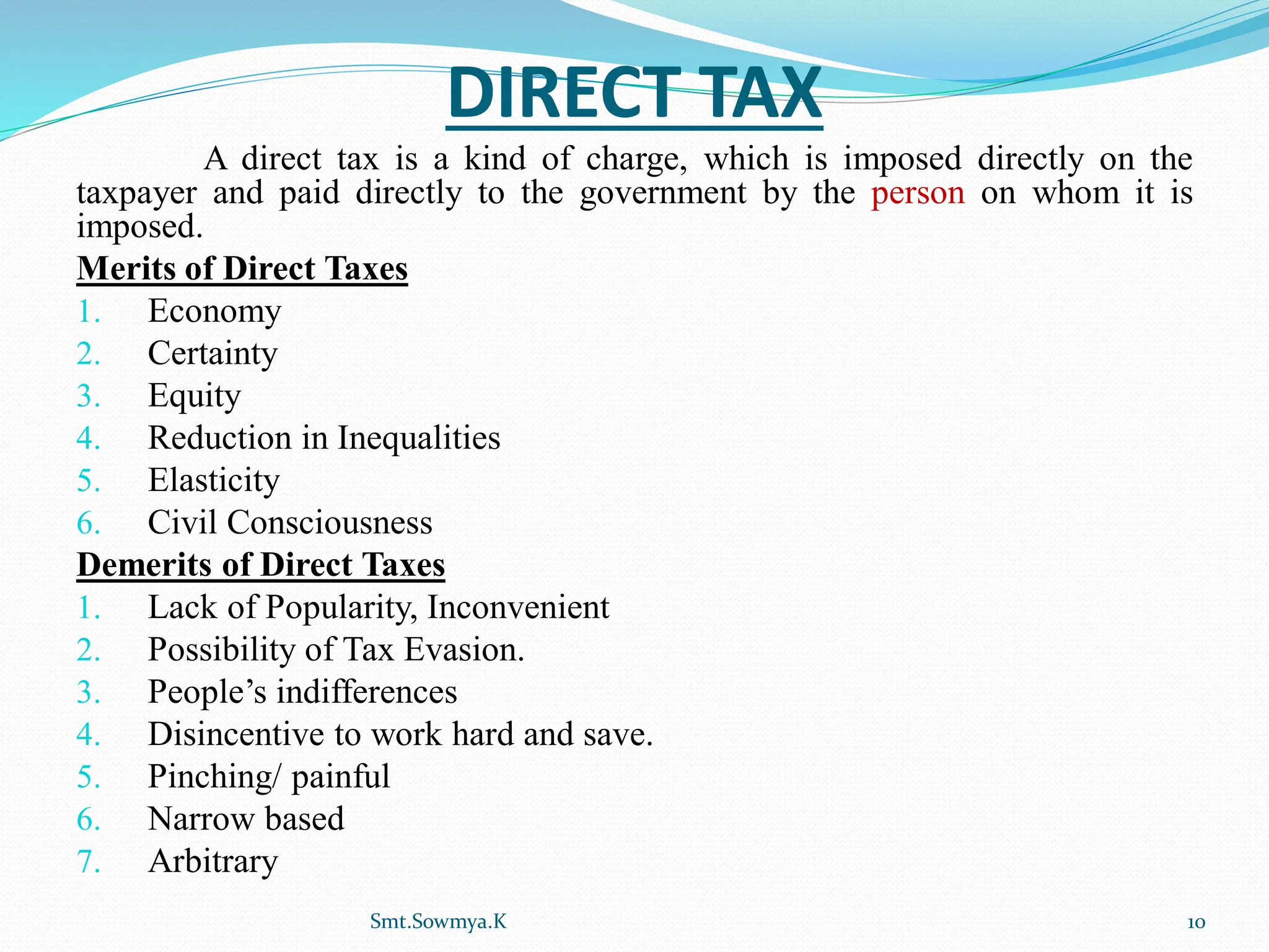 Law of Taxation UNIT-1.pdf by Smt.Sowmya.K | PDF