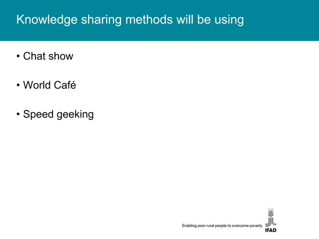 Knowledge sharing methods | PPT
