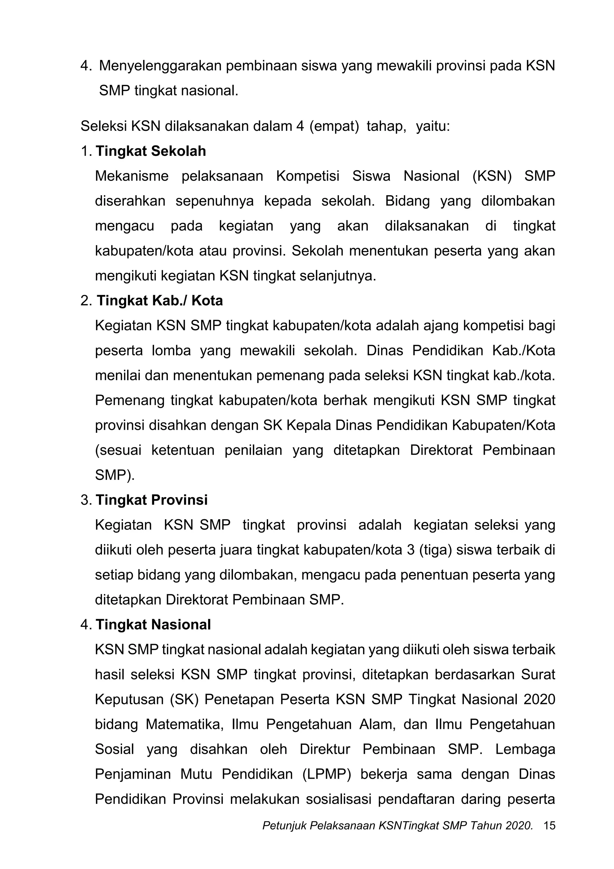 Ksn petunjuk pelaksanaan tahun 2020 | PDF