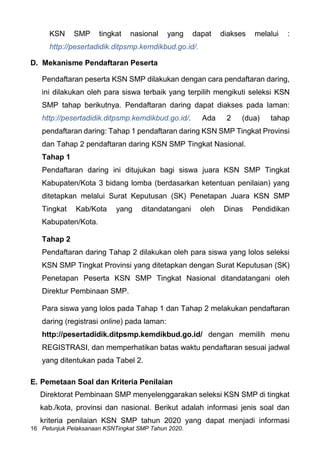 Ksn petunjuk pelaksanaan tahun 2020 | PDF
