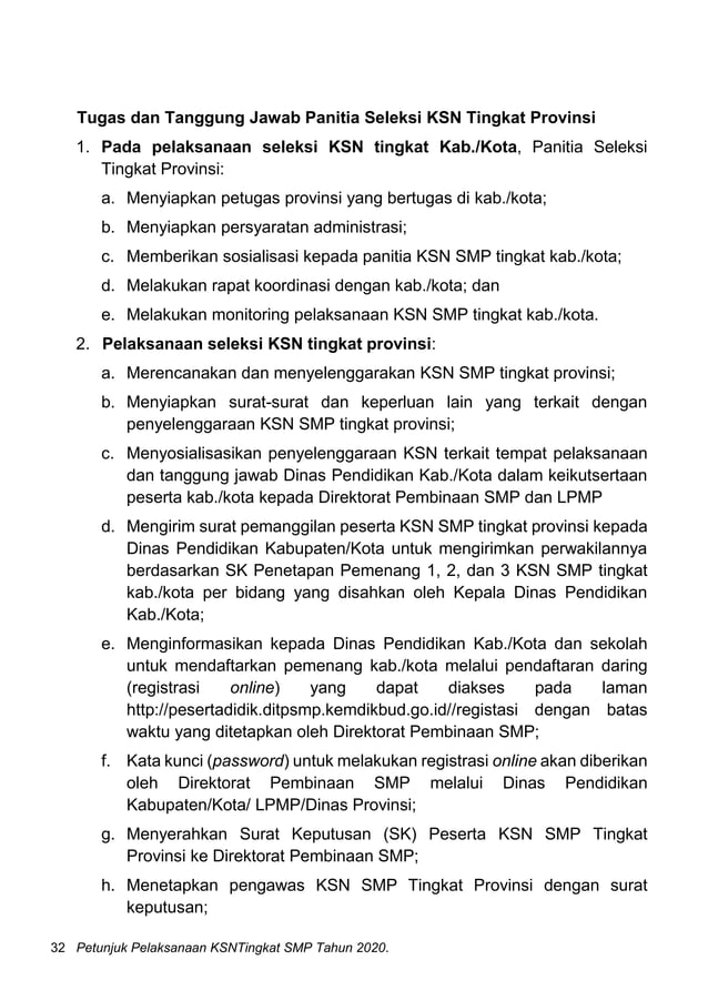 Ksn petunjuk pelaksanaan tahun 2020 | PDF
