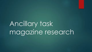 A2 Media Studies Ancillary task | PPT