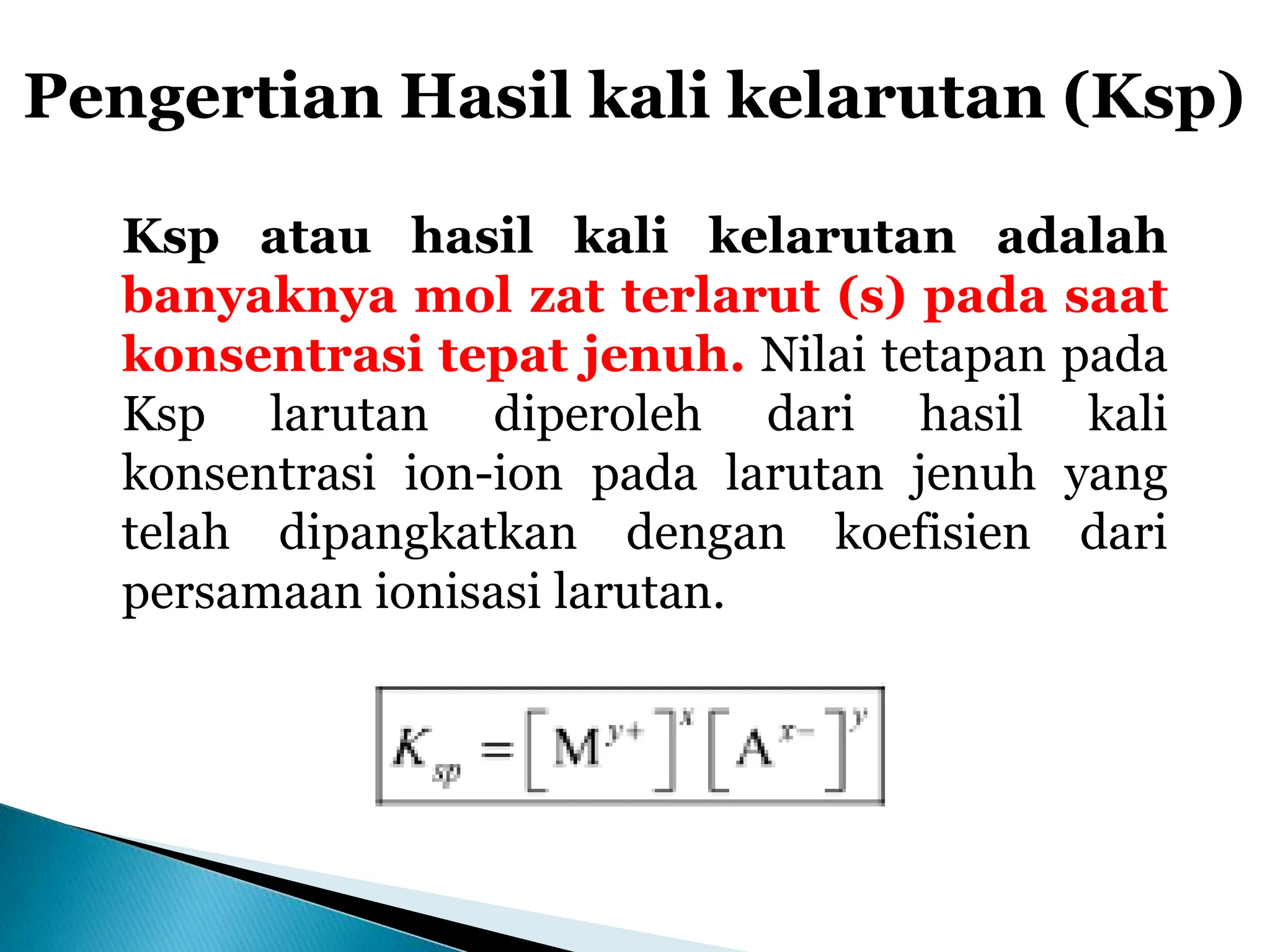 Mata Kuliah Kimia Dasar II - Kelarutan (s) | PPTX