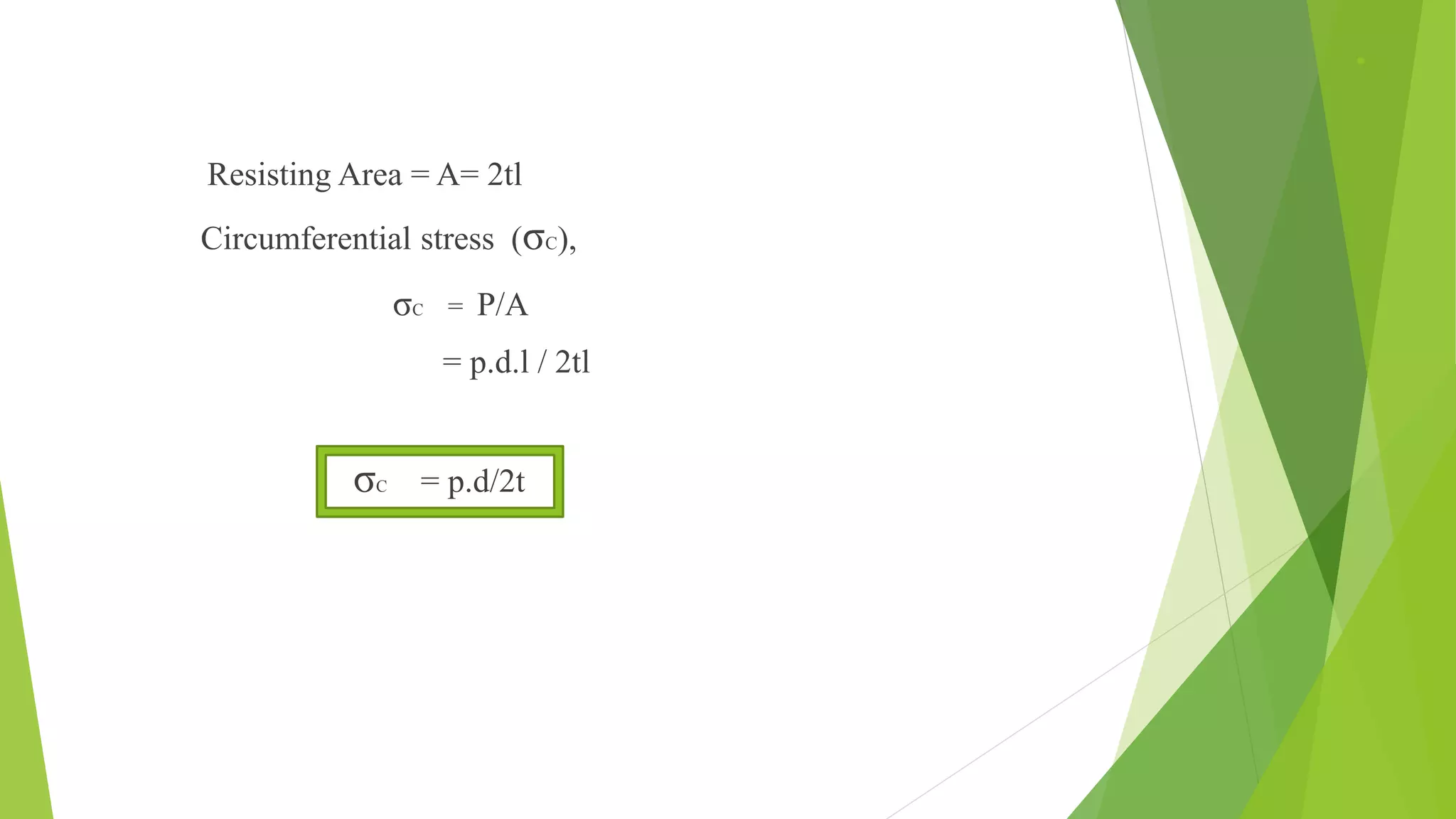 Thin cylinder analysis under diff. stresses | PPTX