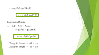 Thin cylinder analysis under diff. stresses | PPTX