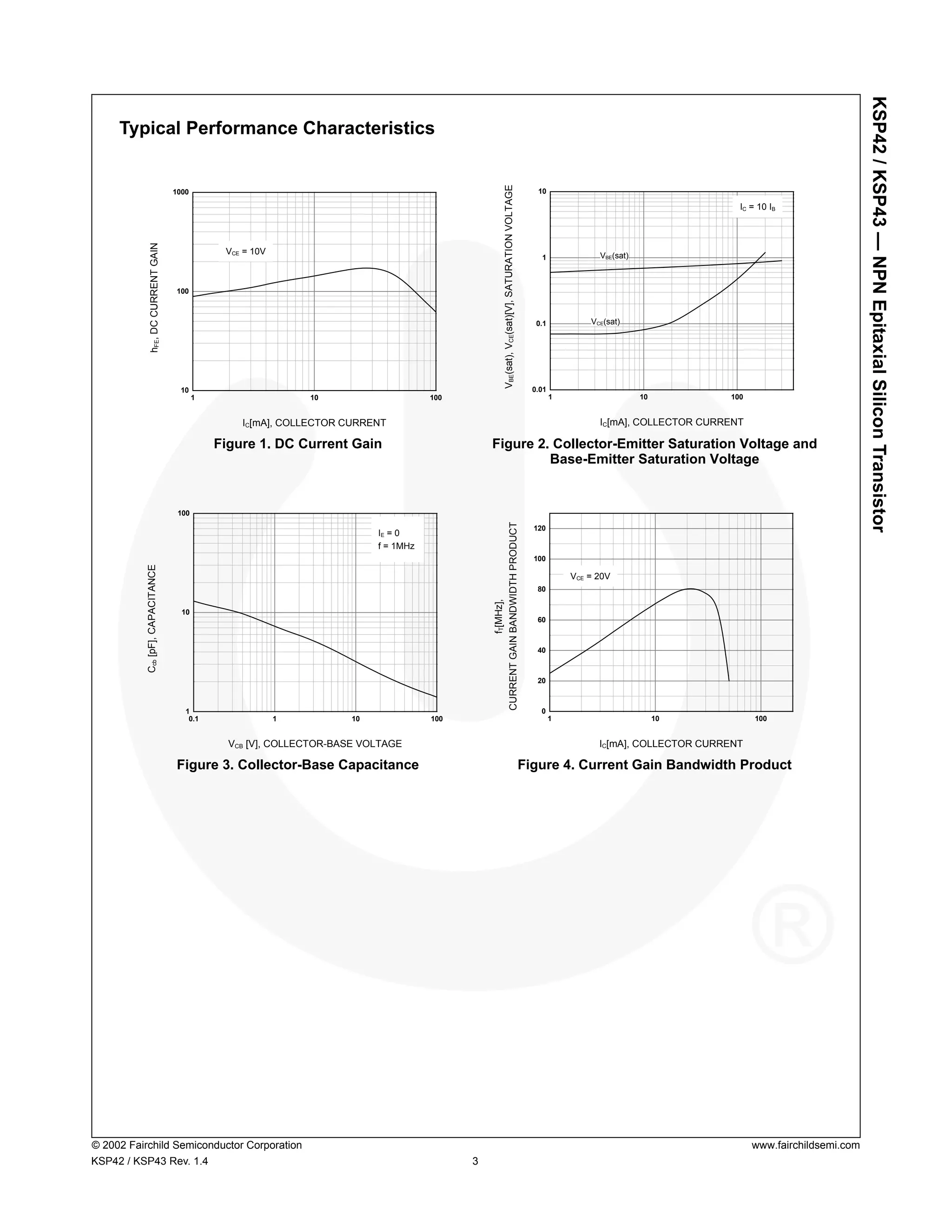 Original NPN Transistor KSP42 KSPA42 A42 0.5A 300V TO-92 New Fairchild ...