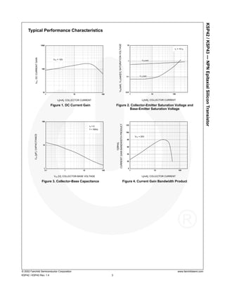 Original NPN Transistor KSP42 KSPA42 A42 0.5A 300V TO-92 New Fairchild ...