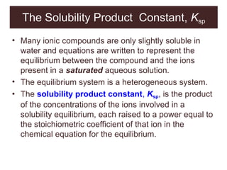 KSP Solubility and Solubility Product Common Ion Effect Chemistry | PPT