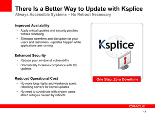 Ksplice Presentation External | PPT | Operating Systems | Computer Software and Applications
