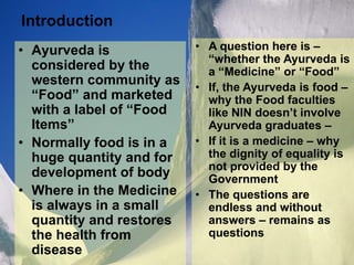 Ayurveda: DIETS AND HEALTH CARE | PDF