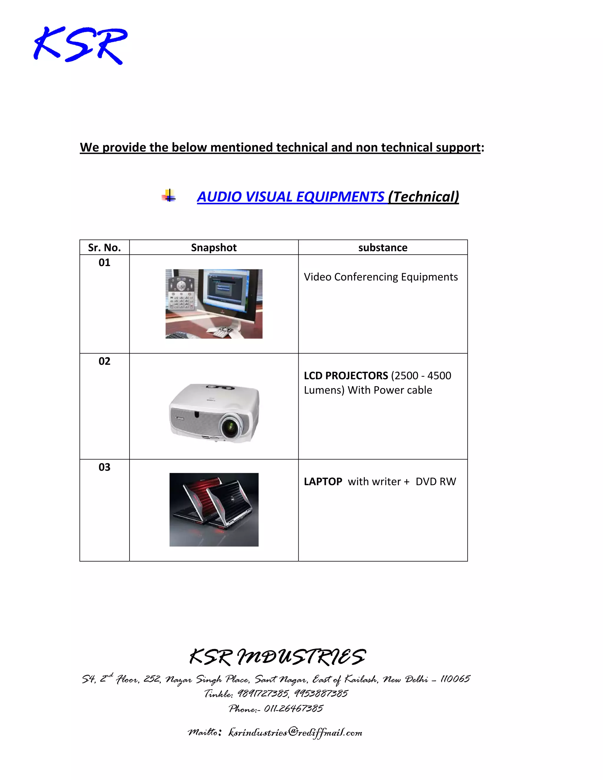 Ksr Company Profile | PDF