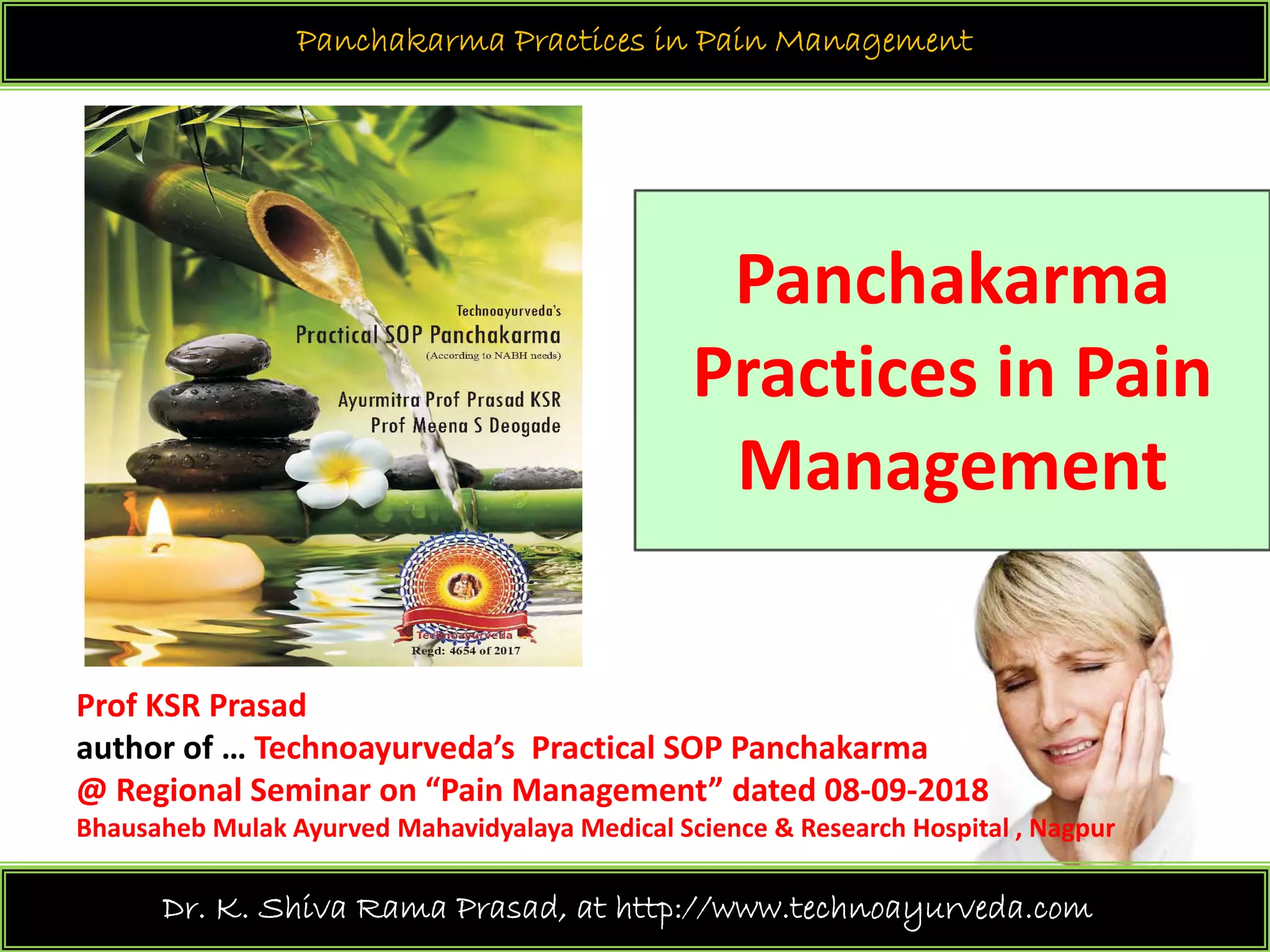 Ksr panchakarma in pain | PDF