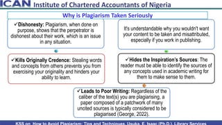 How to Avoid Plagiarism: Tips and Techniques | PPT