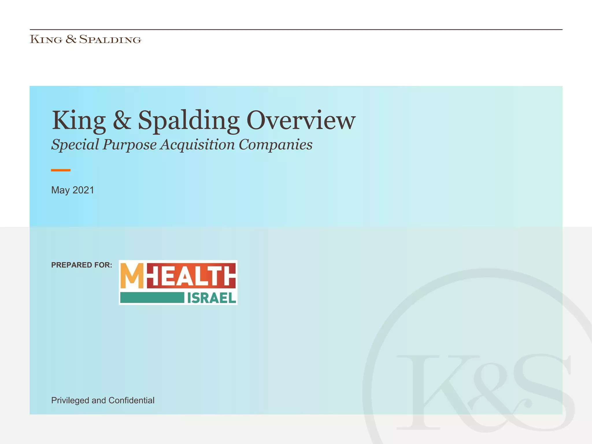 SPAC Overview for mHealth Israel | PPT