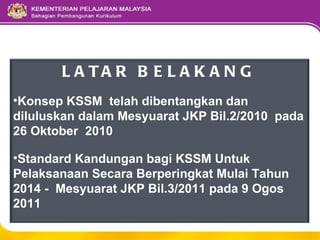 Taklimat KSSM kepada pengetua. | PPT
