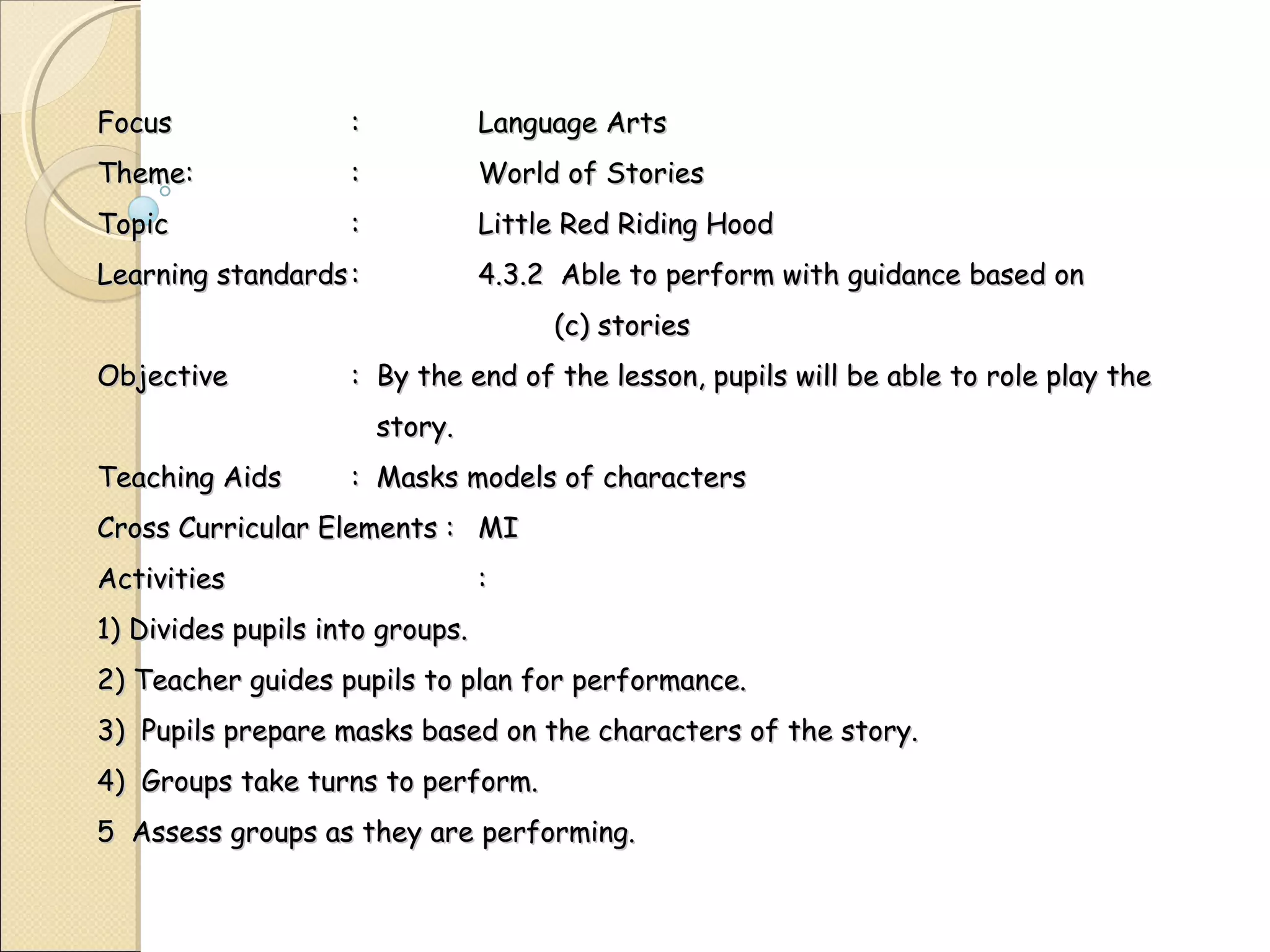 Kssr 2012 yr3 little red riding hood presentation | PPT