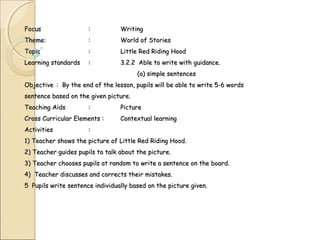 Kssr 2012 yr3 little red riding hood presentation | PPT