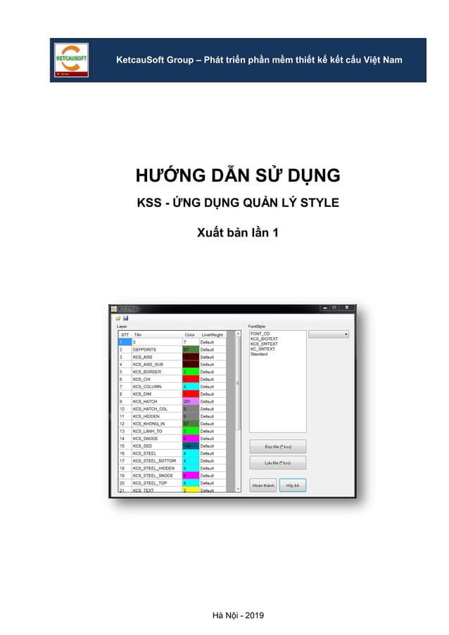 KSS - Ứng dụng quản lý STYLE của KetcauSoft | PDF | Free Download
