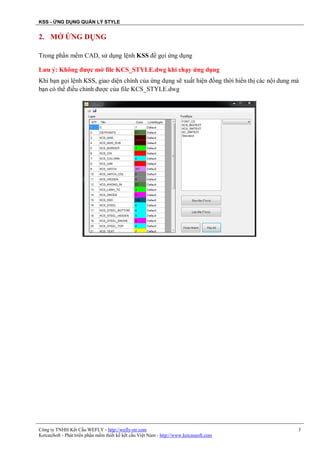 KSS - Ứng dụng quản lý STYLE của KetcauSoft | PDF