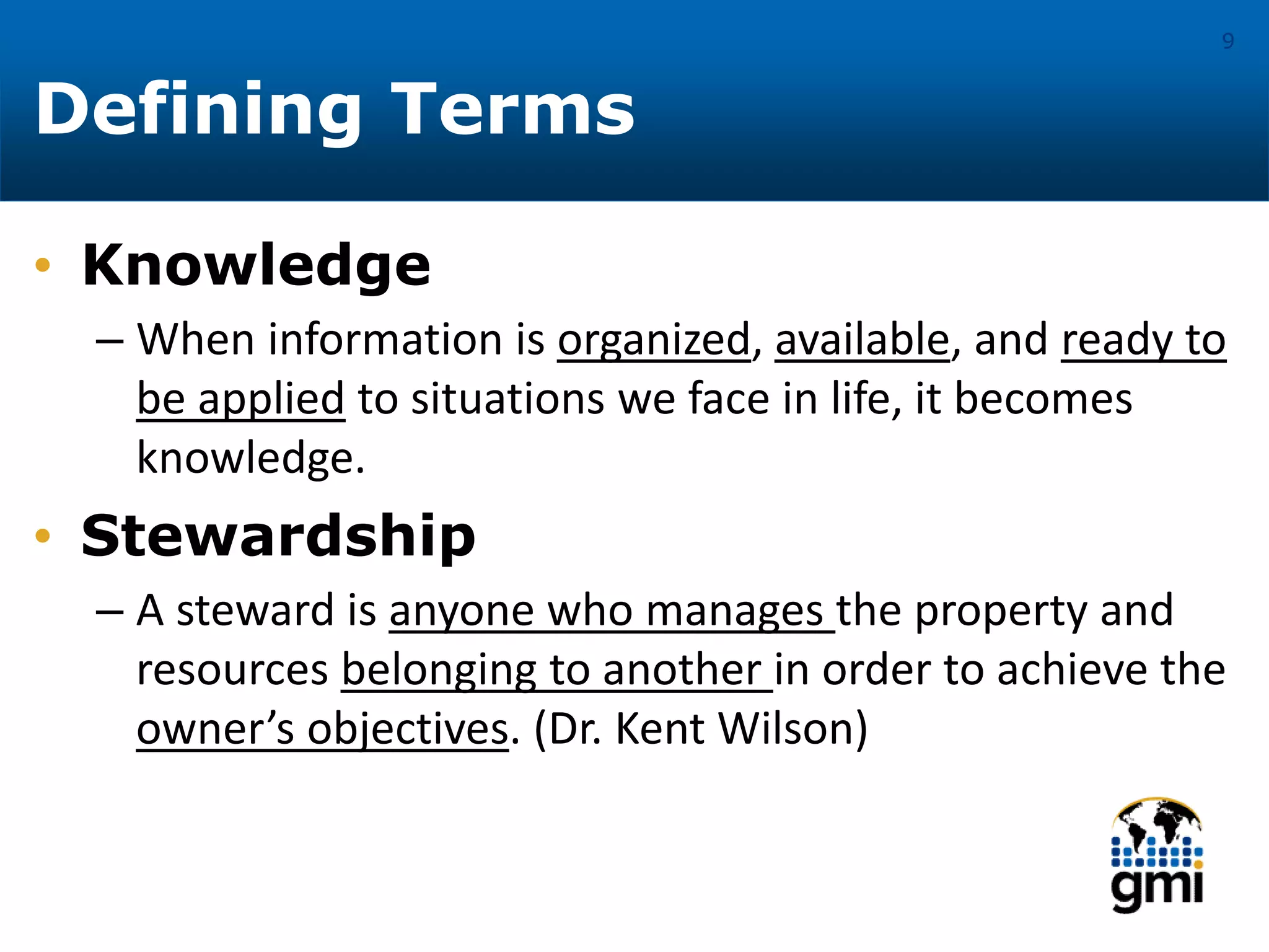 Knowledge Stewardship | PPTX