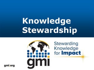 Knowledge Stewardship | PPTX