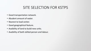 KSTPS presentation.pptx | Power and Energy Industry | Industries