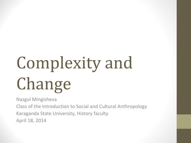 Complexity and change | PPT