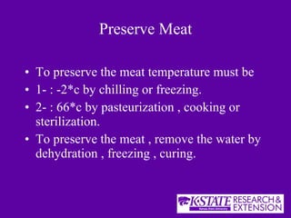 Ksu meat preservation | PPT