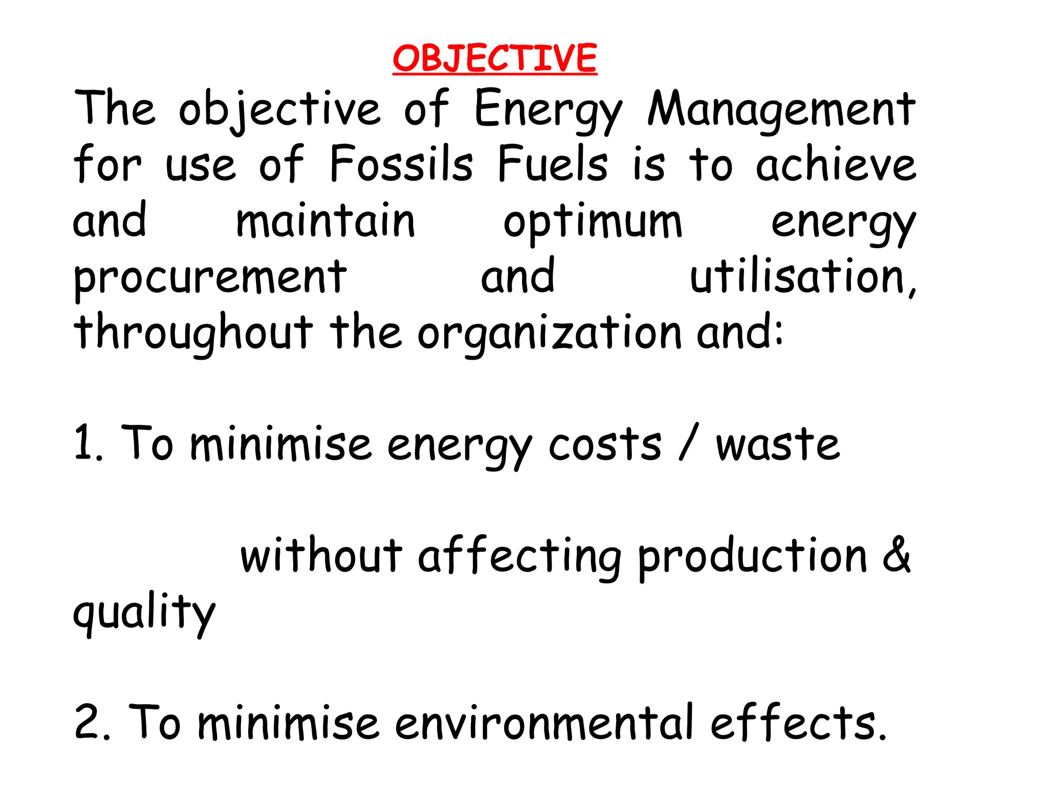 ENERGY MANAGEMENT USE OF FOSSIL FUEL | PPT